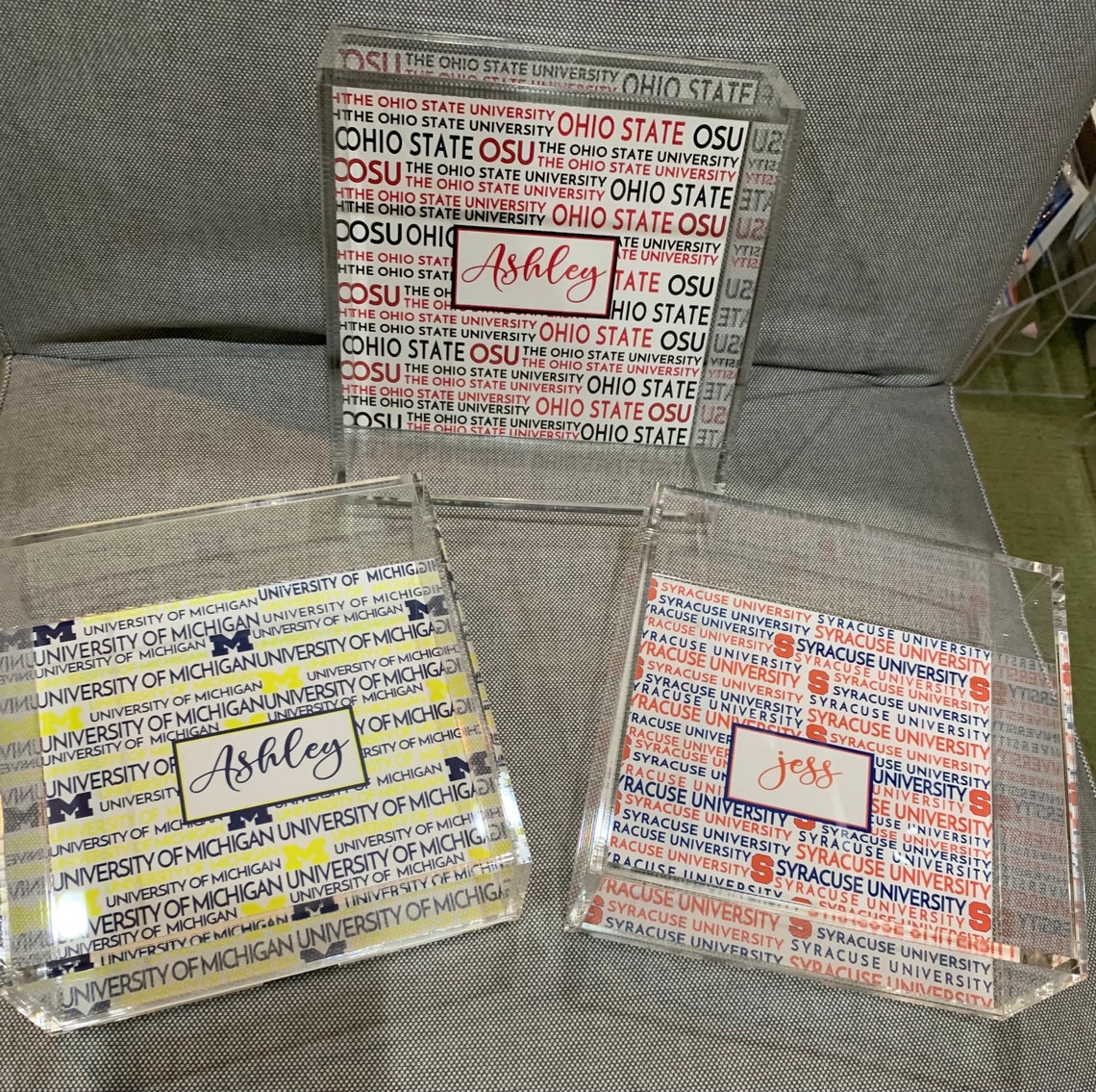 6 Square Lucite Tray With Personalized as You Like It - Etsy