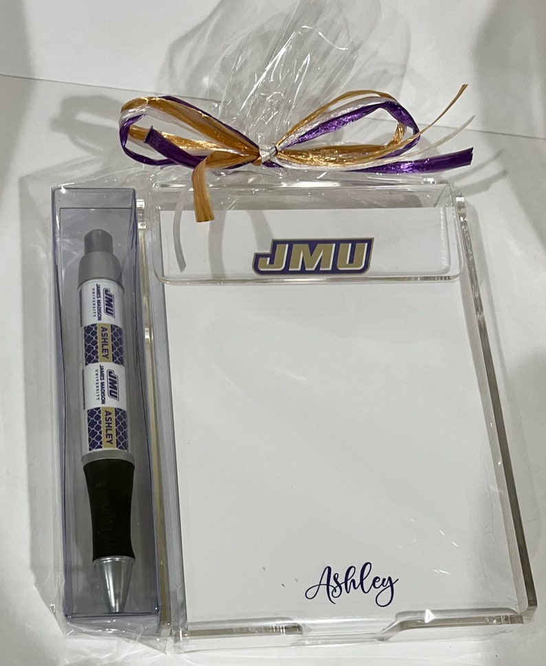 College Themed Memo Paper in a Lucite Holder - Etsy