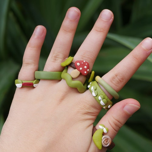 Polymer Clay Rings - Etsy