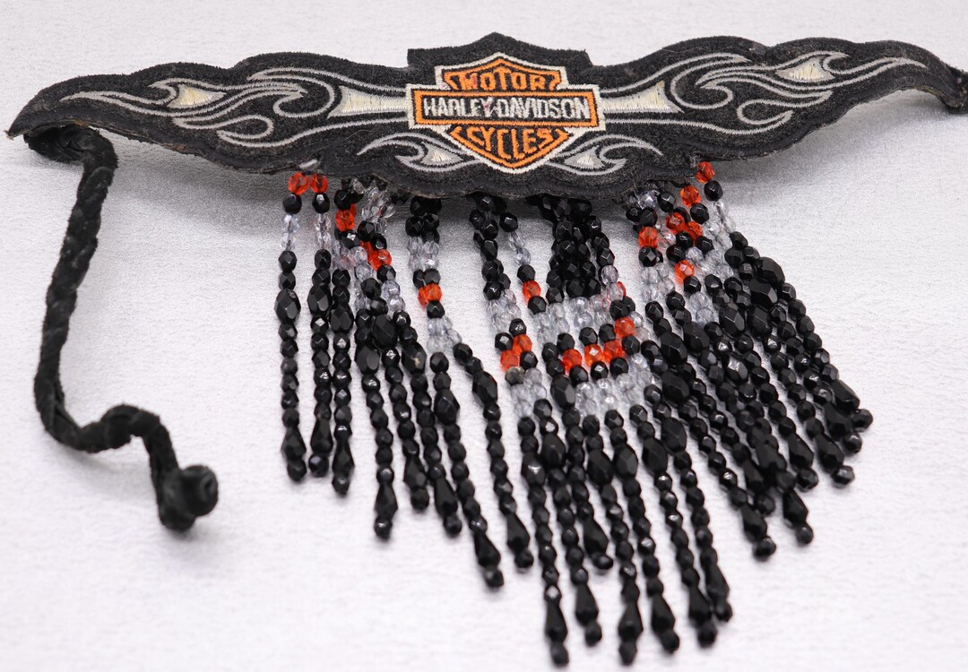 Vintage Harley Davidson Motor Cycles Choker Necklace Leather ...