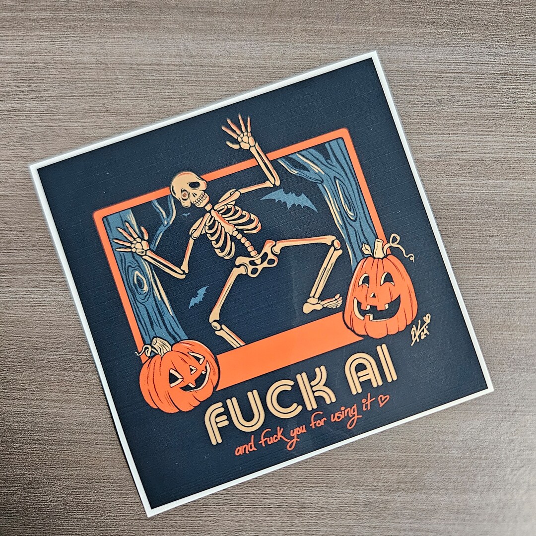 Boo AI | Anti-ai Art Sticker | Glossy Sticker - Etsy