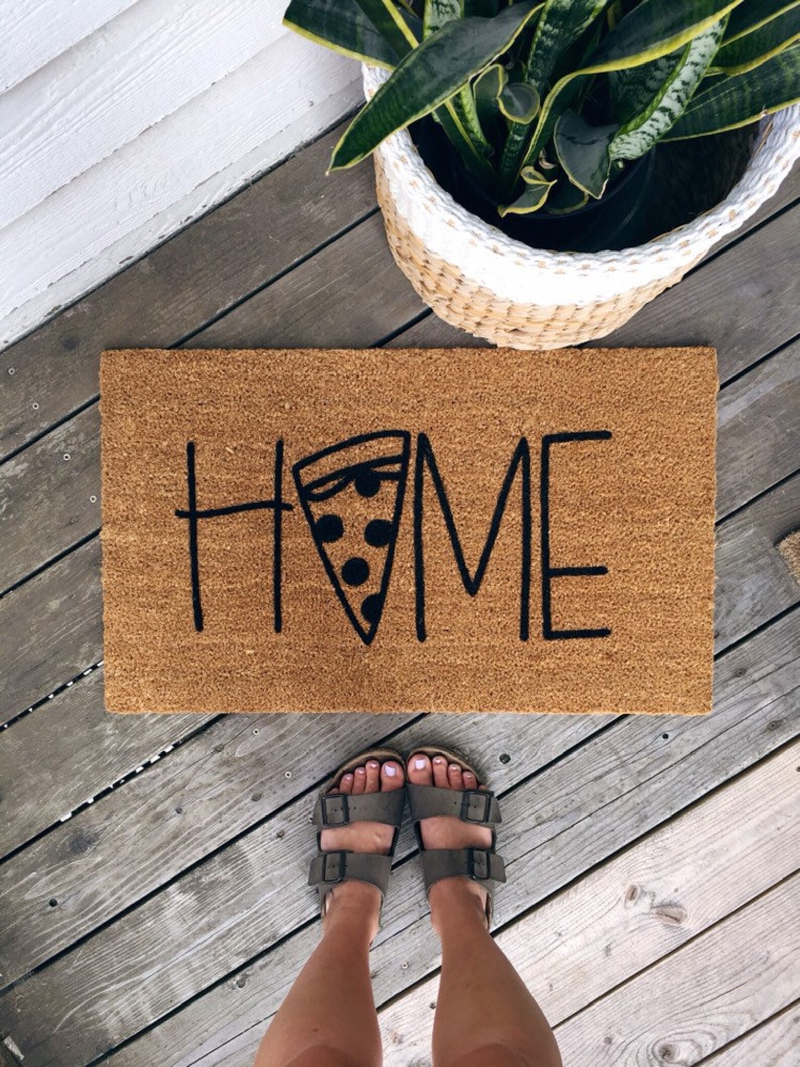 Pizza doormat . welcome mat . gift for her . coir mat . custom | Etsy