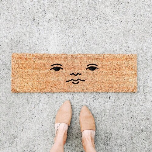 Mini Face Doormat . Small Welcome Mat . Coir Mat . Mini - Etsy