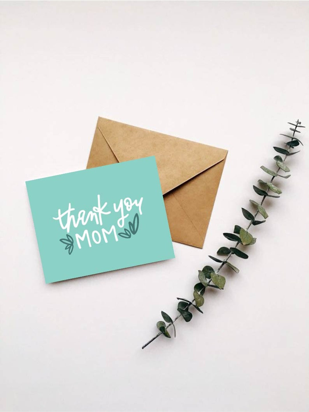 Mothers Day Card . Thank You Mom Note Card . Mother's Day Greeting Card ...