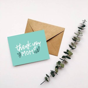 Mothers Day Card . Thank You Mom Note Card . Mother's Day - Etsy