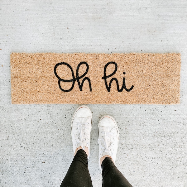 Hello Welcome Mat - Etsy