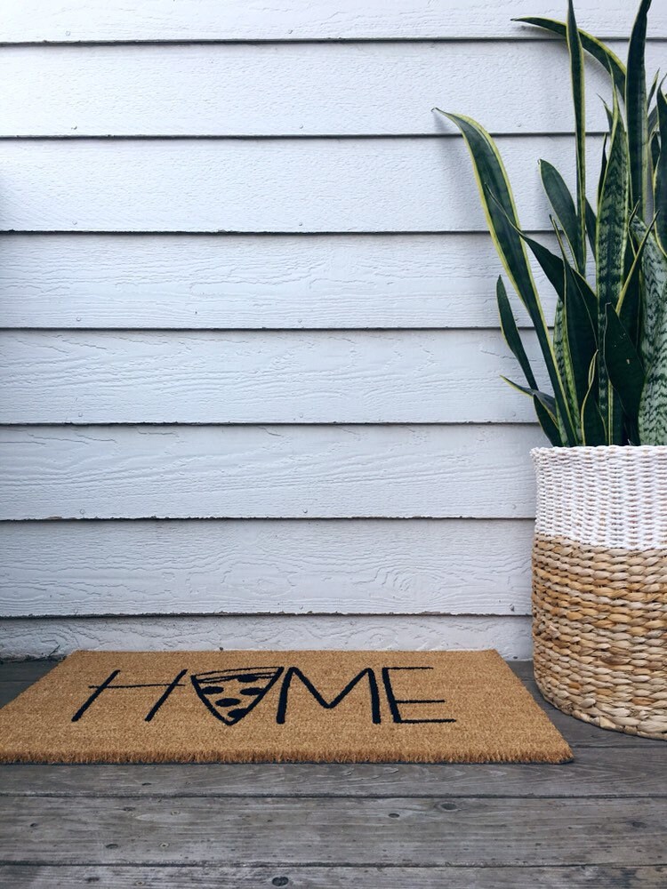 Pizza doormat . welcome mat . gift for her . coir mat . custom | Etsy