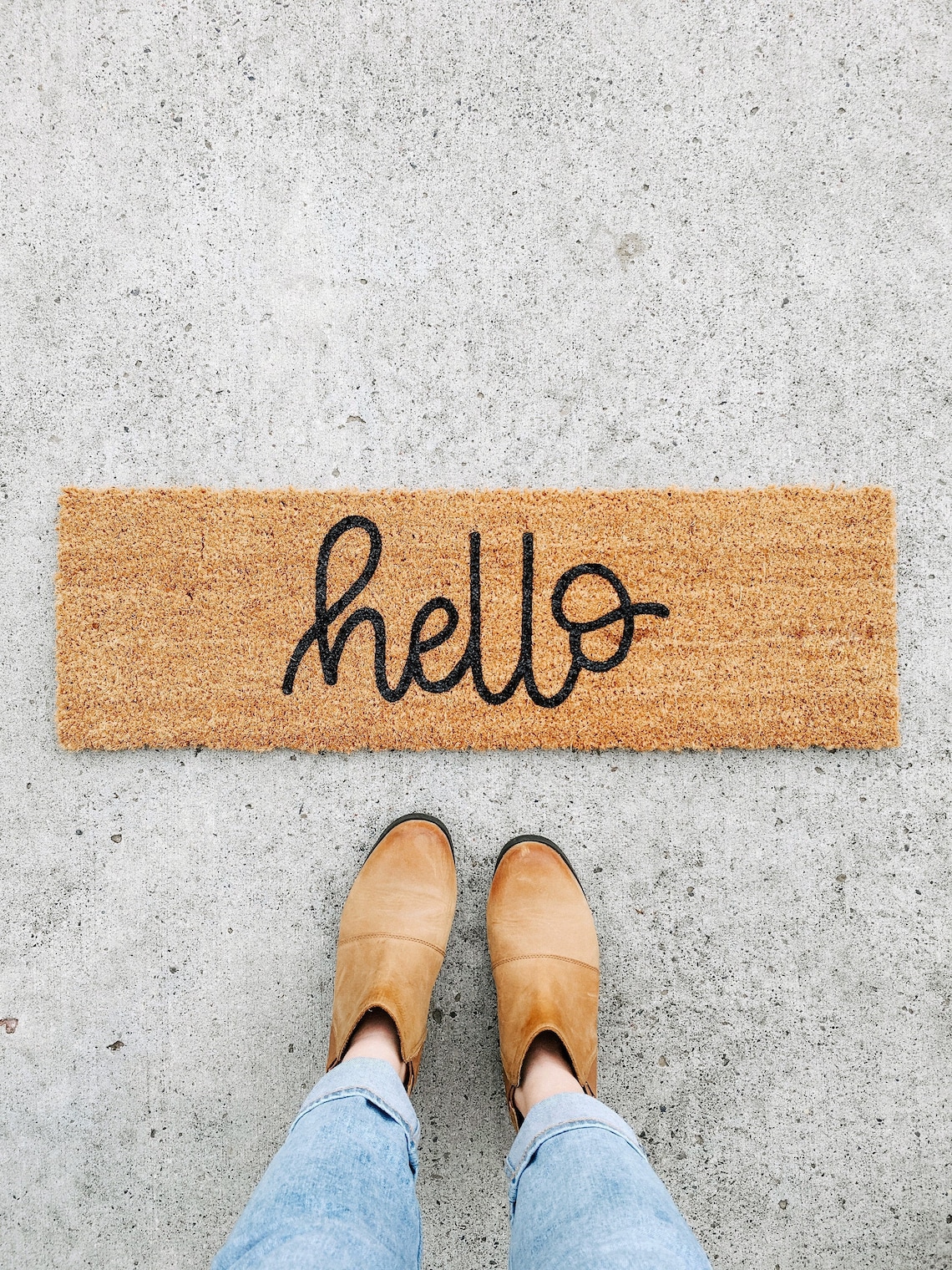 Hello Doormat . Mini Welcome Mat . Gift for Her . Small Coir - Etsy