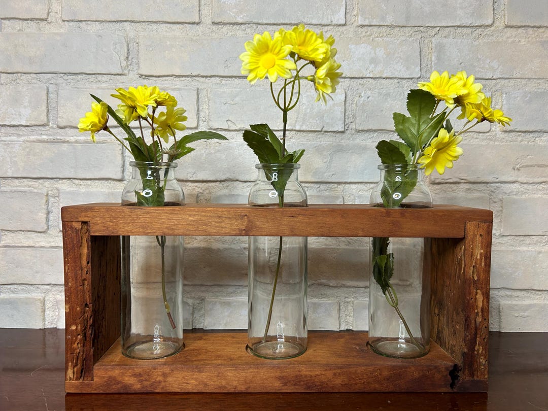 Wooden Bud Vase Stand - Etsy