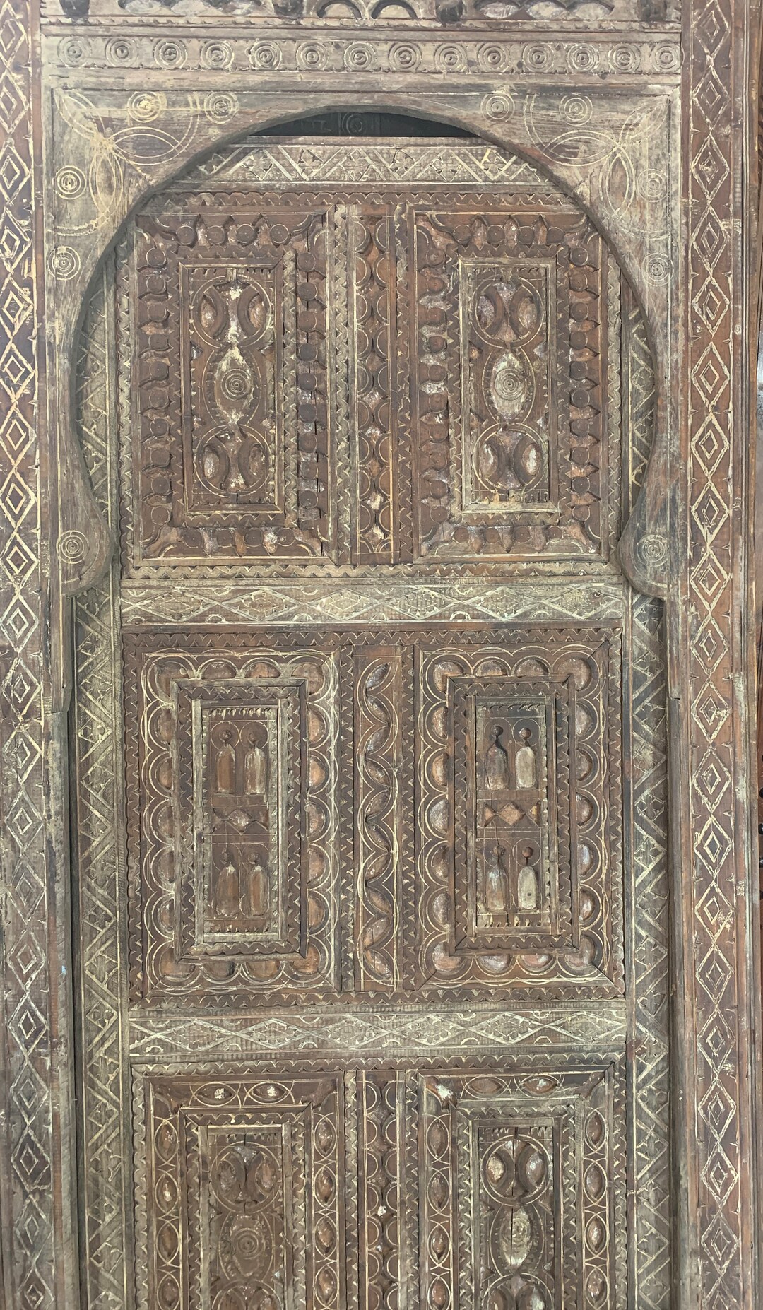Moroccan Antique Double Door With Hand Painted Moorish Designs - Etsy