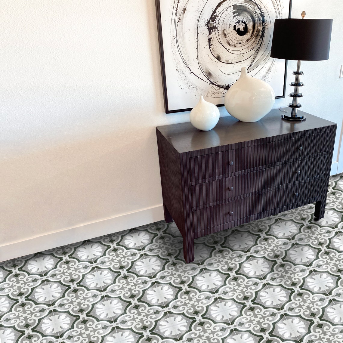 Oviedo 8 X 8 Ceramic Tile for Floor/wall in Two Toned Grays | Etsy