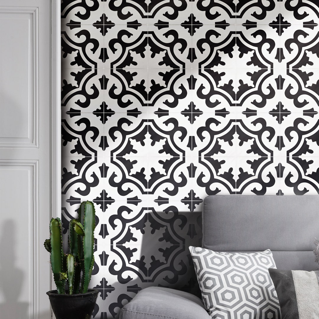 Moroccan Handmade Cement Tile. 8inch X 8 Inch Floor & Wall Tanger White ...