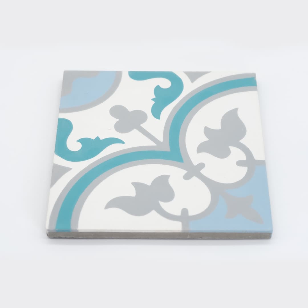 Moroccan Handmade Cement Tile. 8inch X 8 Inch Floor & Wall Casa Blue ...