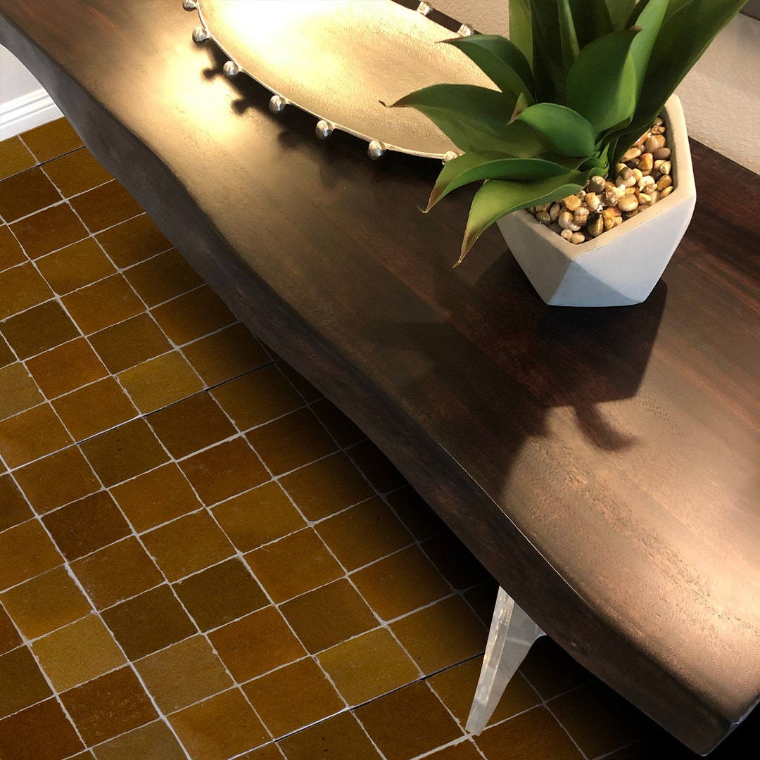 Moroccan Zellige Mosaic Tile 4x4in. Floor & Wall in Caramel - Etsy