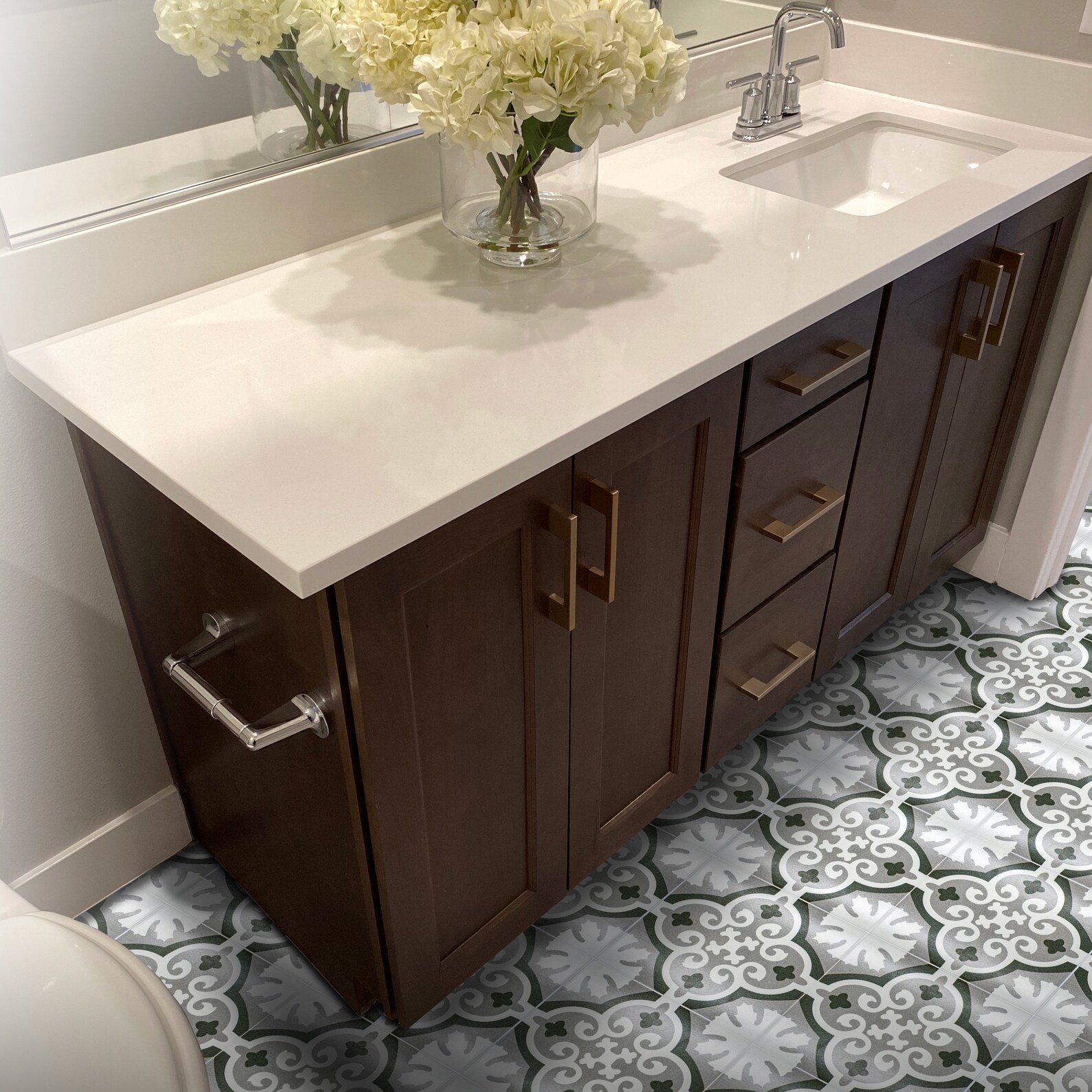 Oviedo 8 X 8 Ceramic Tile for Floor/wall in Two Toned Grays | Etsy