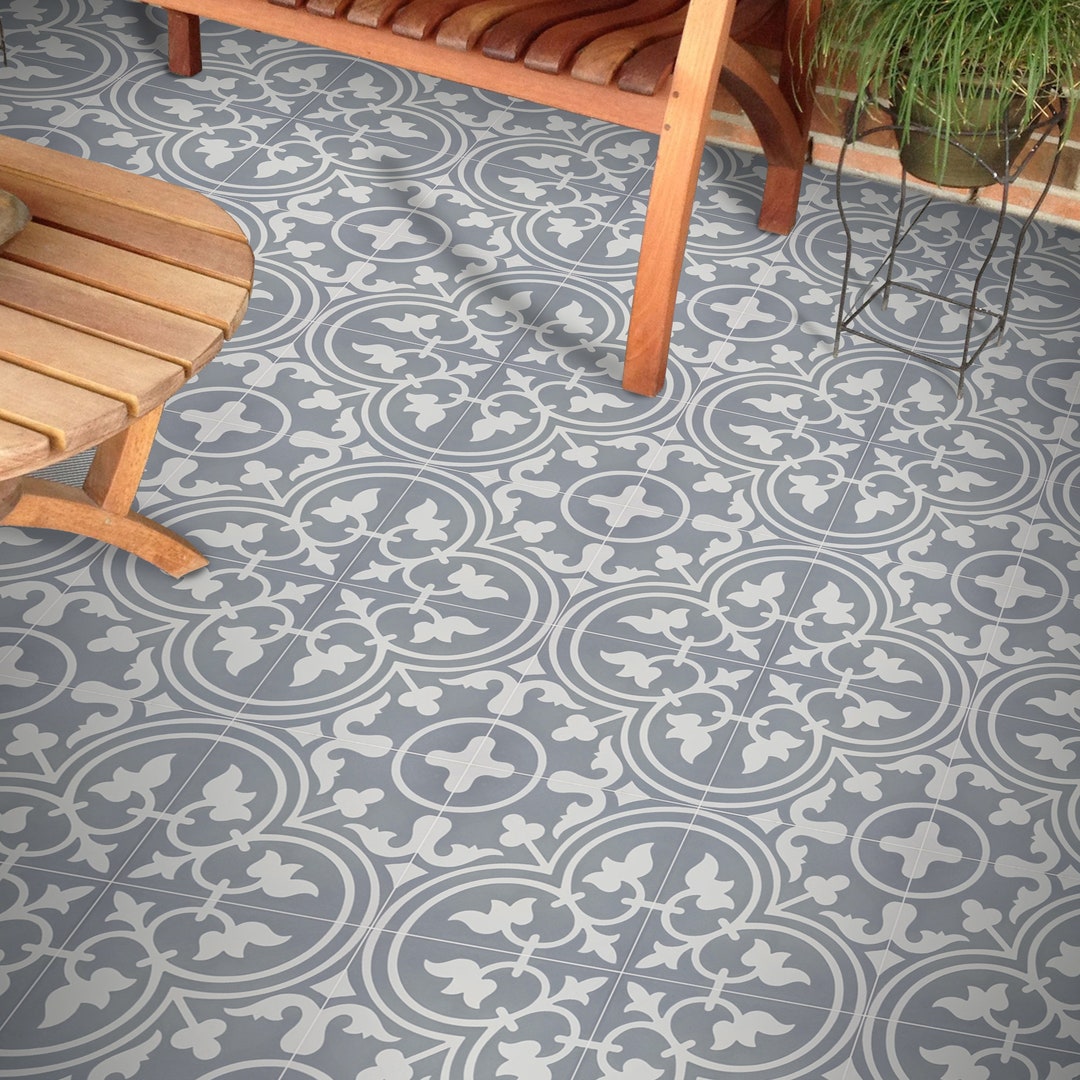 Moroccan Handmade Cement Tile. 8inch X 8 Inch Floor & Wall Casa Gray ...