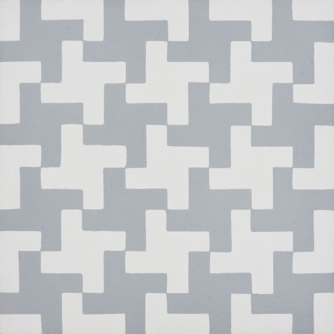 Moroccan Handmade Cement Tile. 8inch X 8-inch Floor & Wall Souss Grey ...