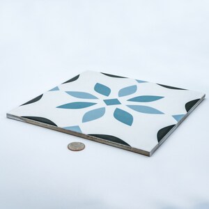 Vigo 10 X 10 Ceramic Tile for Floor/wall in Blue-green and Black - Etsy