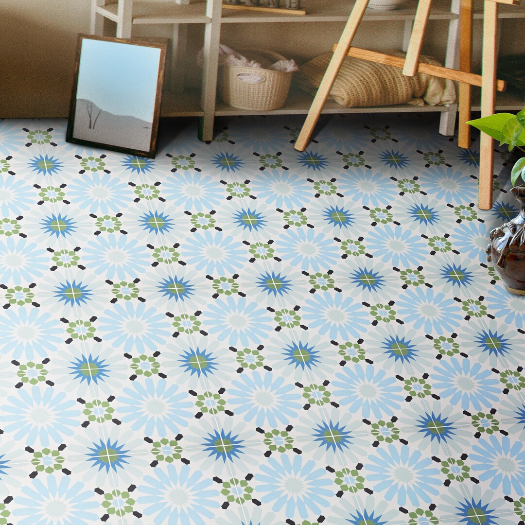 Moroccan Handmade Cement Tile. 8inch X 8 Inch Floor & Wall Alhambra ...