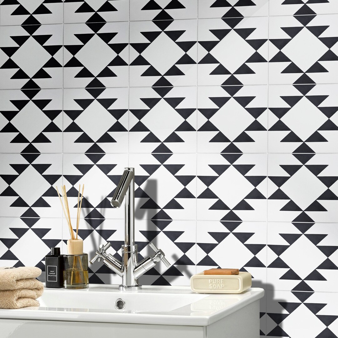 Moroccan Handmade Cement Tile. 8inch X 8 Inch Floor & Wall Rissani ...