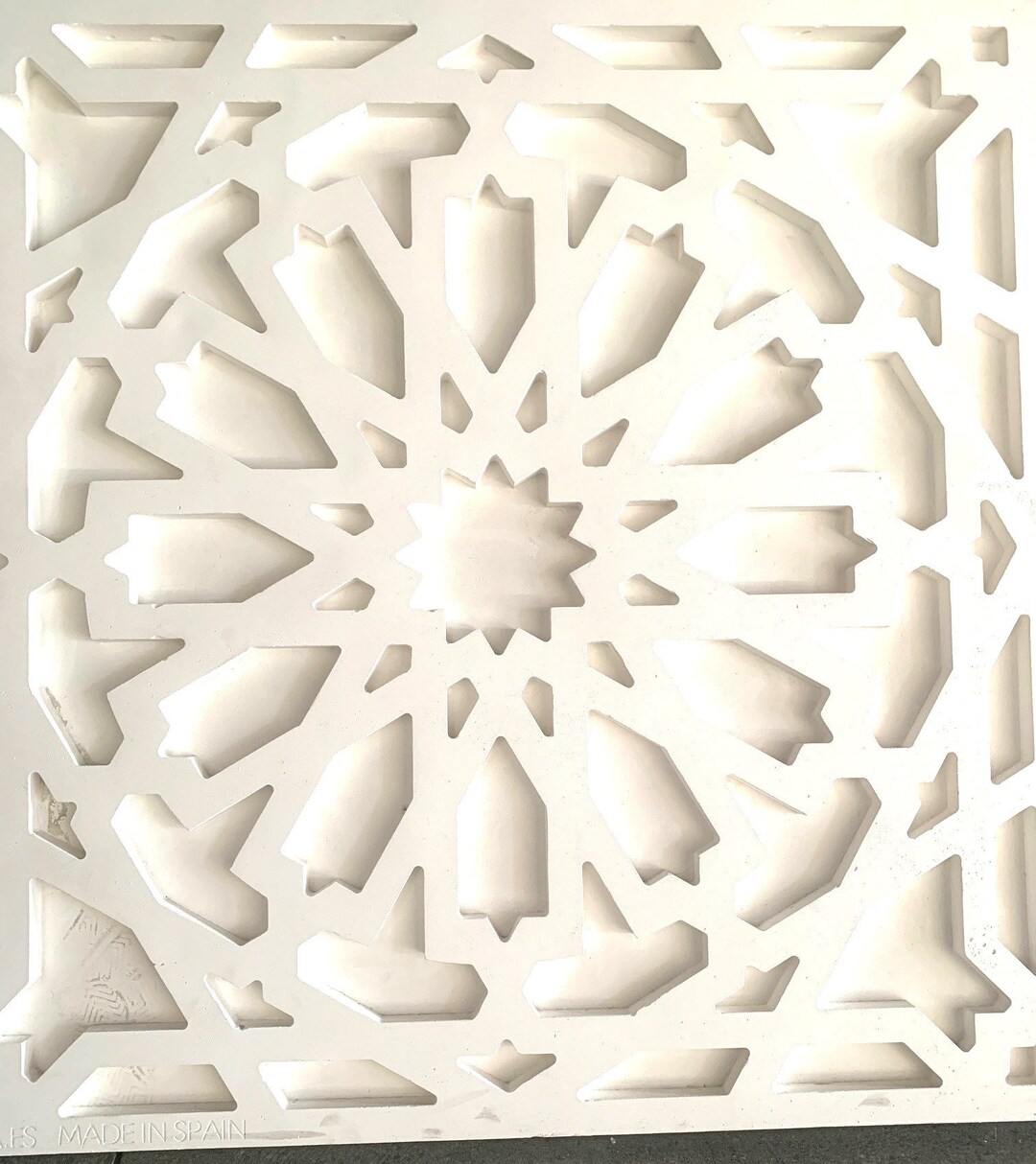 Moroccan Carved Plaster Star Medallion for Wall and Ceiling , Art Deco ...