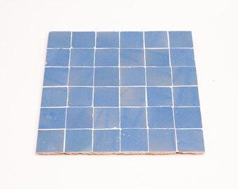 Premium Quality 3x3 Cobalt Blue Square Pattern Porcelain Mosaic Floor ...