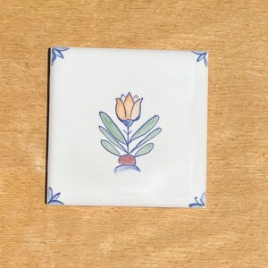 Nine Hand Painted Tiles, Polychromatic Delft Style - Etsy