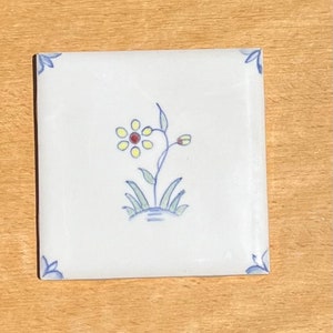 Nine Hand Painted Tiles, Polychromatic Delft Style - Etsy