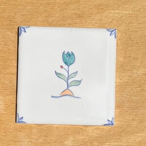 Nine Hand Painted Tiles, Polychromatic Delft Style - Etsy