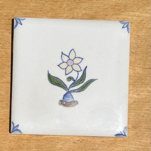 Nine Hand Painted Tiles, Polychromatic Delft Style - Etsy