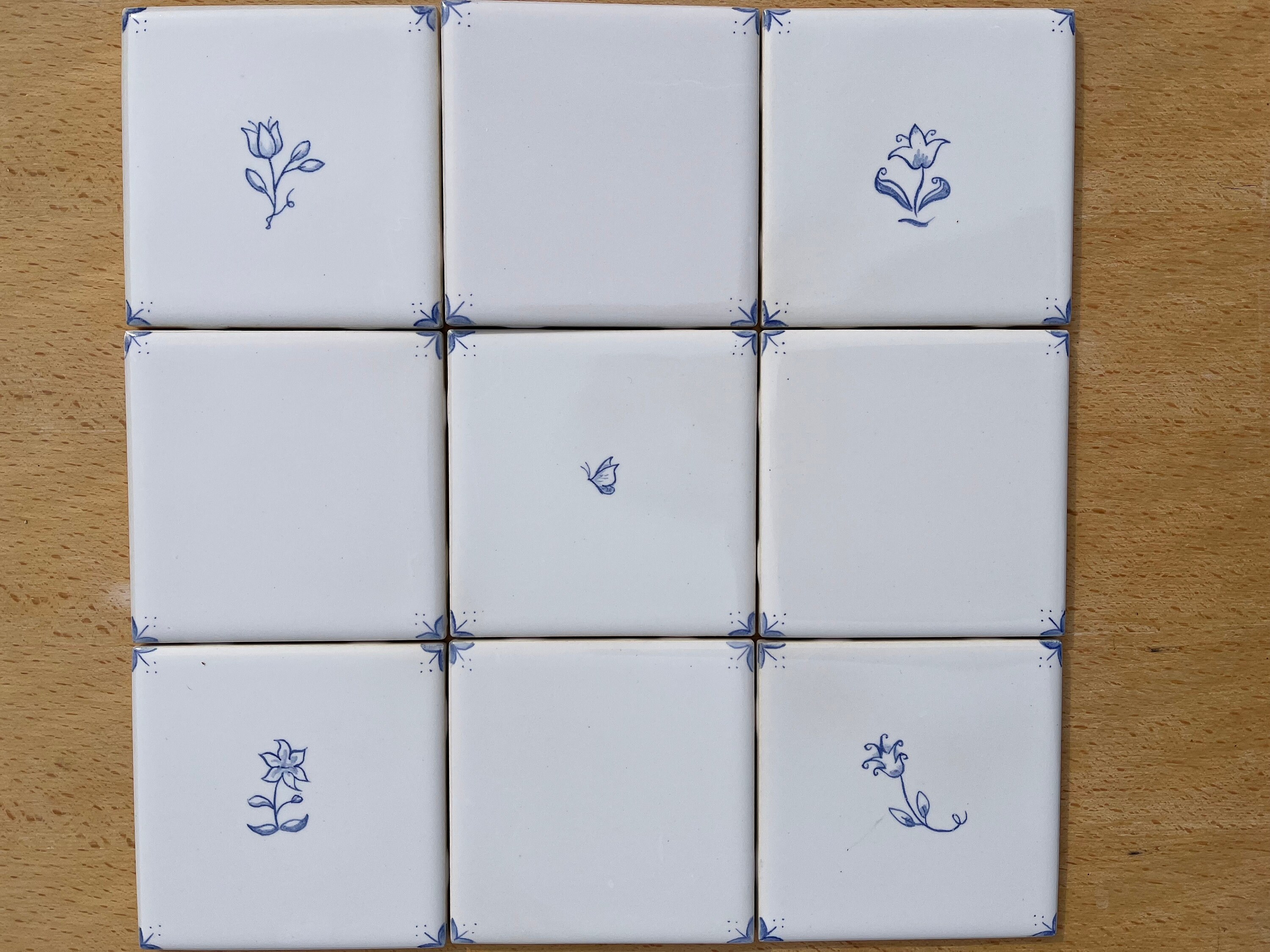 Small Butterfly Set: French Country/ Delft Tiles for - Etsy