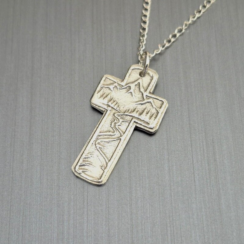 Rustic Cross Pendant - Etsy