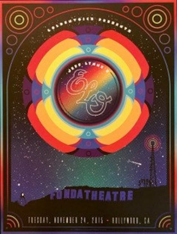 Jeff Lynne's ELO 1st Run Original Concert Poster by Kii | Etsy