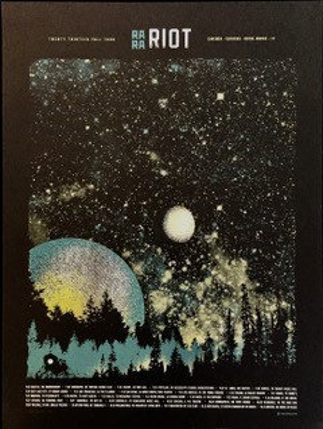 RA RA Riot First Run Original Limited Edition 2013 Fall Tour Poster - Etsy