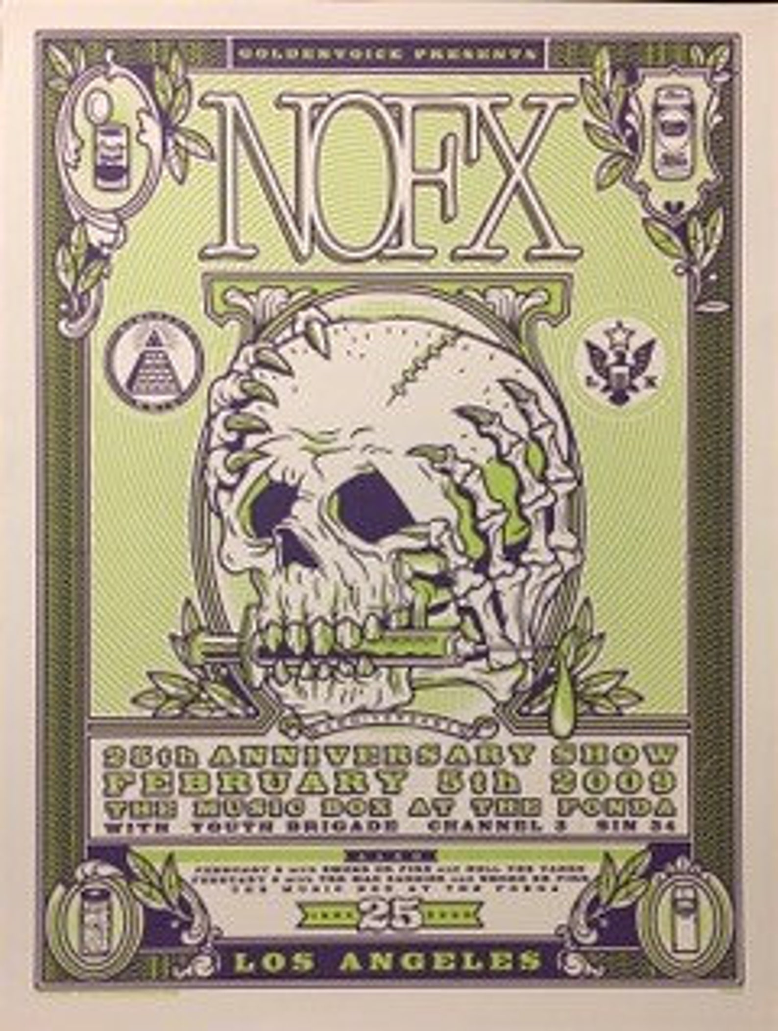 NOFX 1st Run Original 25th Anniversary Concert Poster - Etsy Denmark