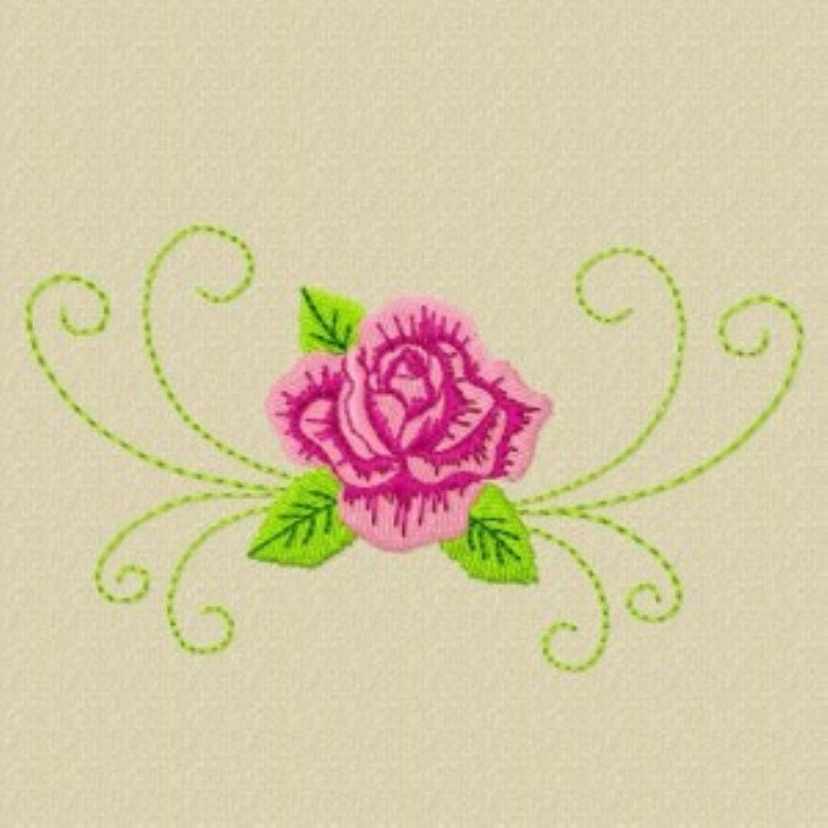Beautiful Rose Embroidery Designs for Table Linens Etc. Contains 10 ...