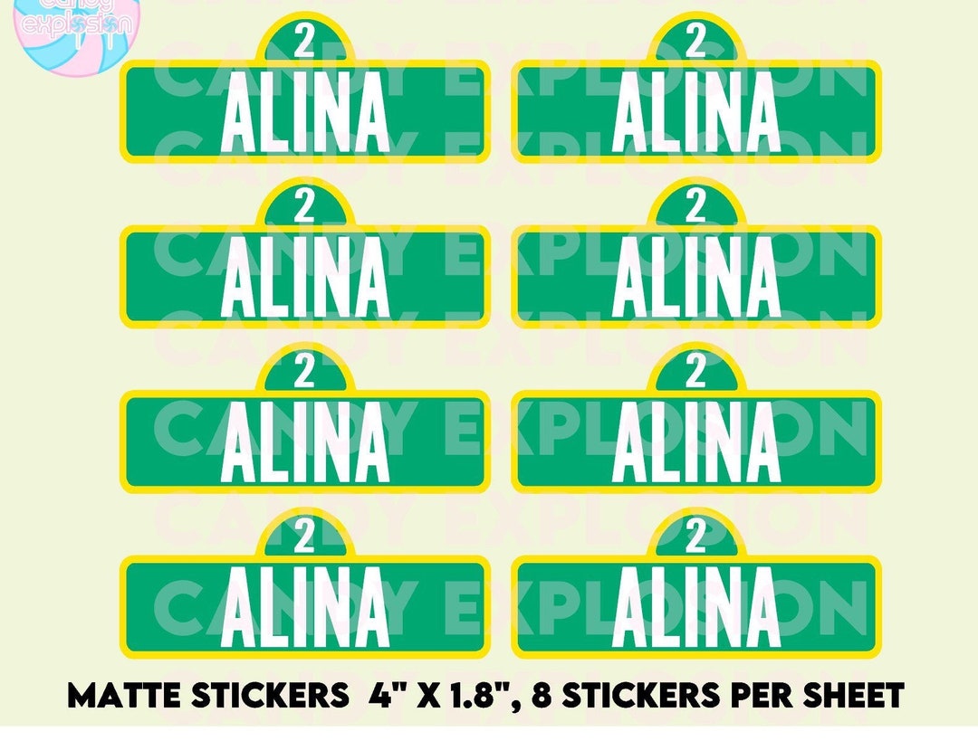 New York 5th Avenue Style, Hometown Street Sign STICKERS, Labels ...