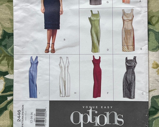 Vintage Vogue Sewing PATTERN 2446 Misses' Dress Sizes 12-14-16 Very ...