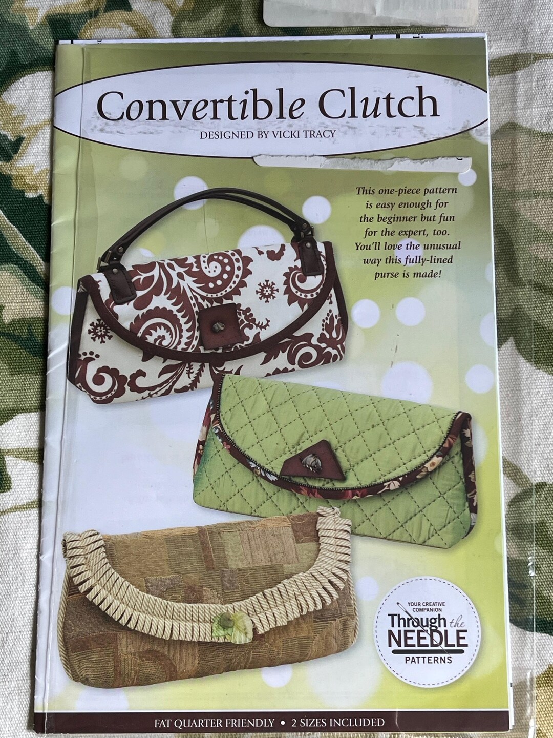 Convertible Clutch Sewing PATTERN - Designed by Vicki Tracy Through the ...