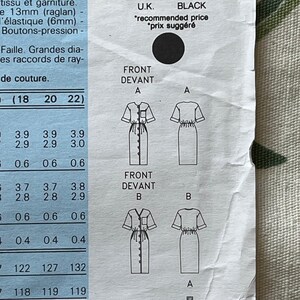 Butterick Sewing PATTERN 6688 Misses' Dress Size: 6-8-10 Bust 30.5-32.5 ...