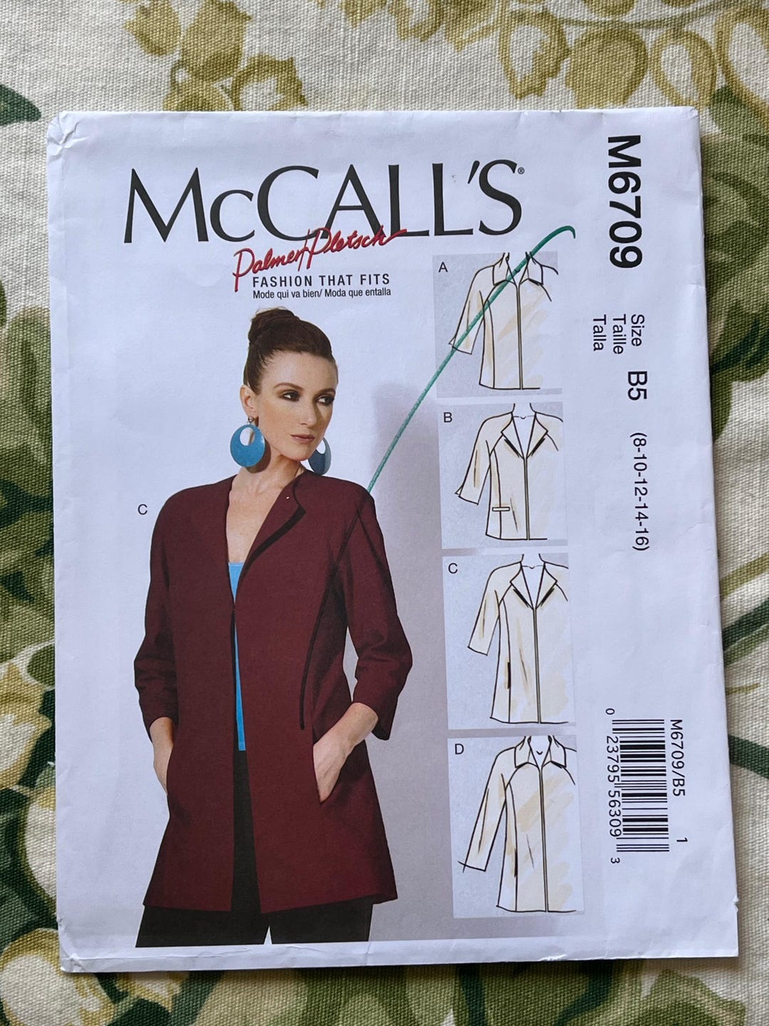 Mccall's Sewing PATTERN 6709 Misses' Jackets Size: B5 8-10-12-14-16 or ...