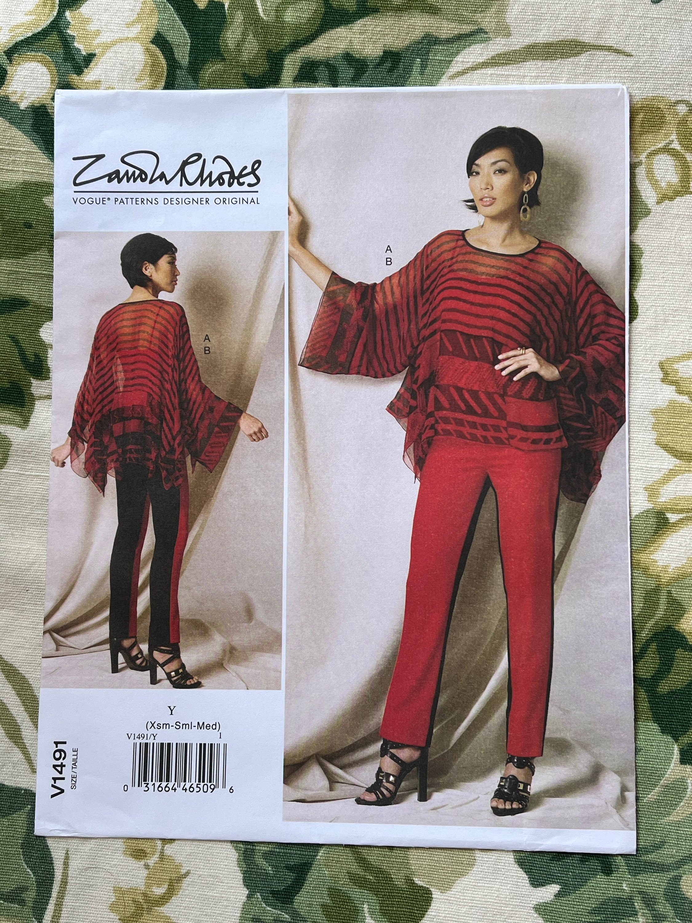 Vogue Sewing PATTERN 1491 Misses' Tunic and Pants Size XS-S-M Bust 29. ...
