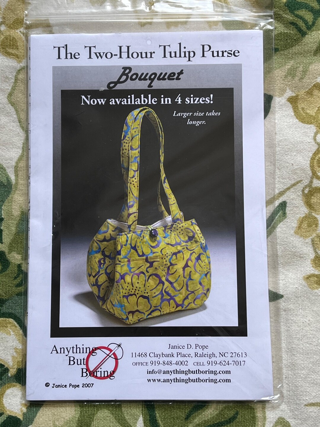 The Two-hour Tulip Purse Sewing PATTERN - Anything but Boring by Janice ...