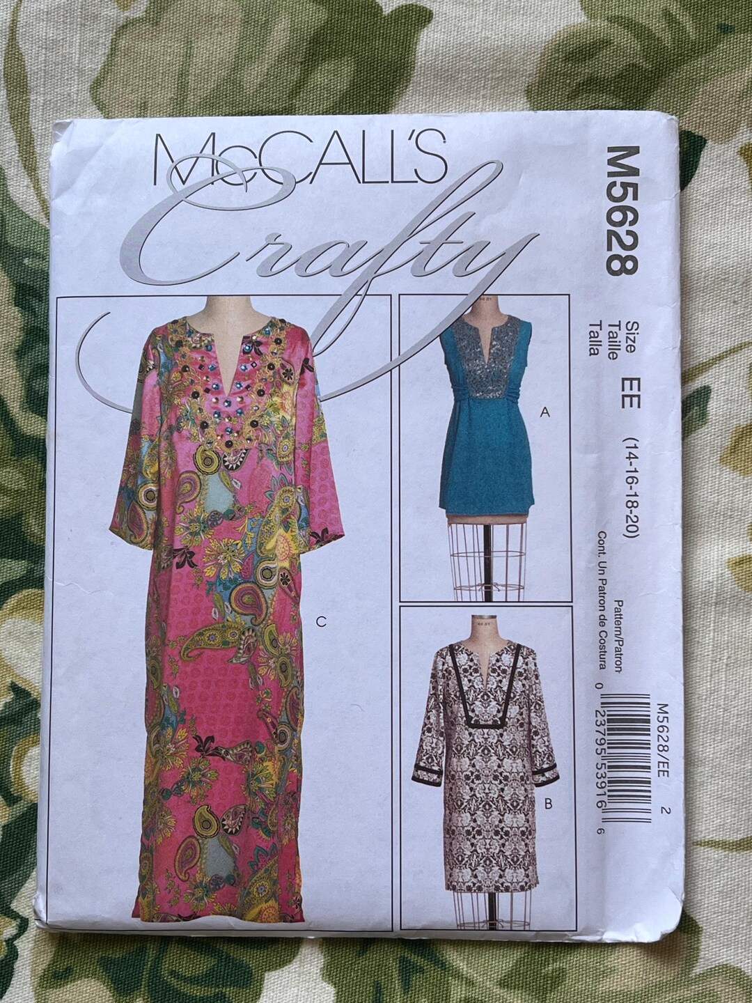 Mccall's Sewing PATTERN 5628 Misses' Tunic in Two Lengths and Caftan ...