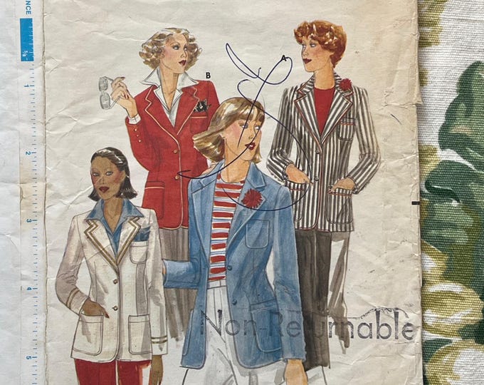 Butterick Sewing PATTERN 5269 Misses' Blazer Size: 14 Bust 36" Waist 28 ...