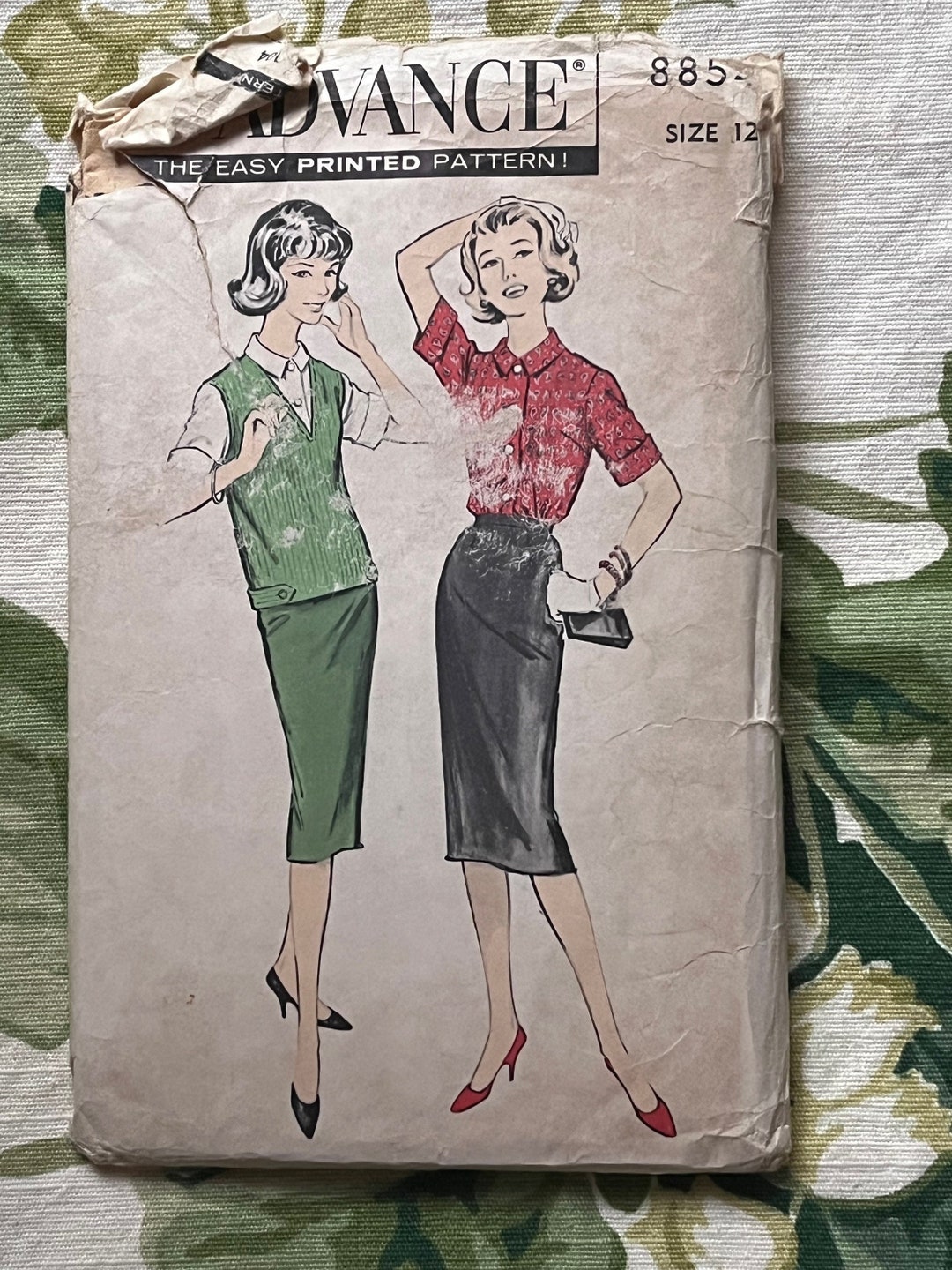 Vintage 1950s Advance Pattern Company Sewing Pattern 8854 - Jerkin ...