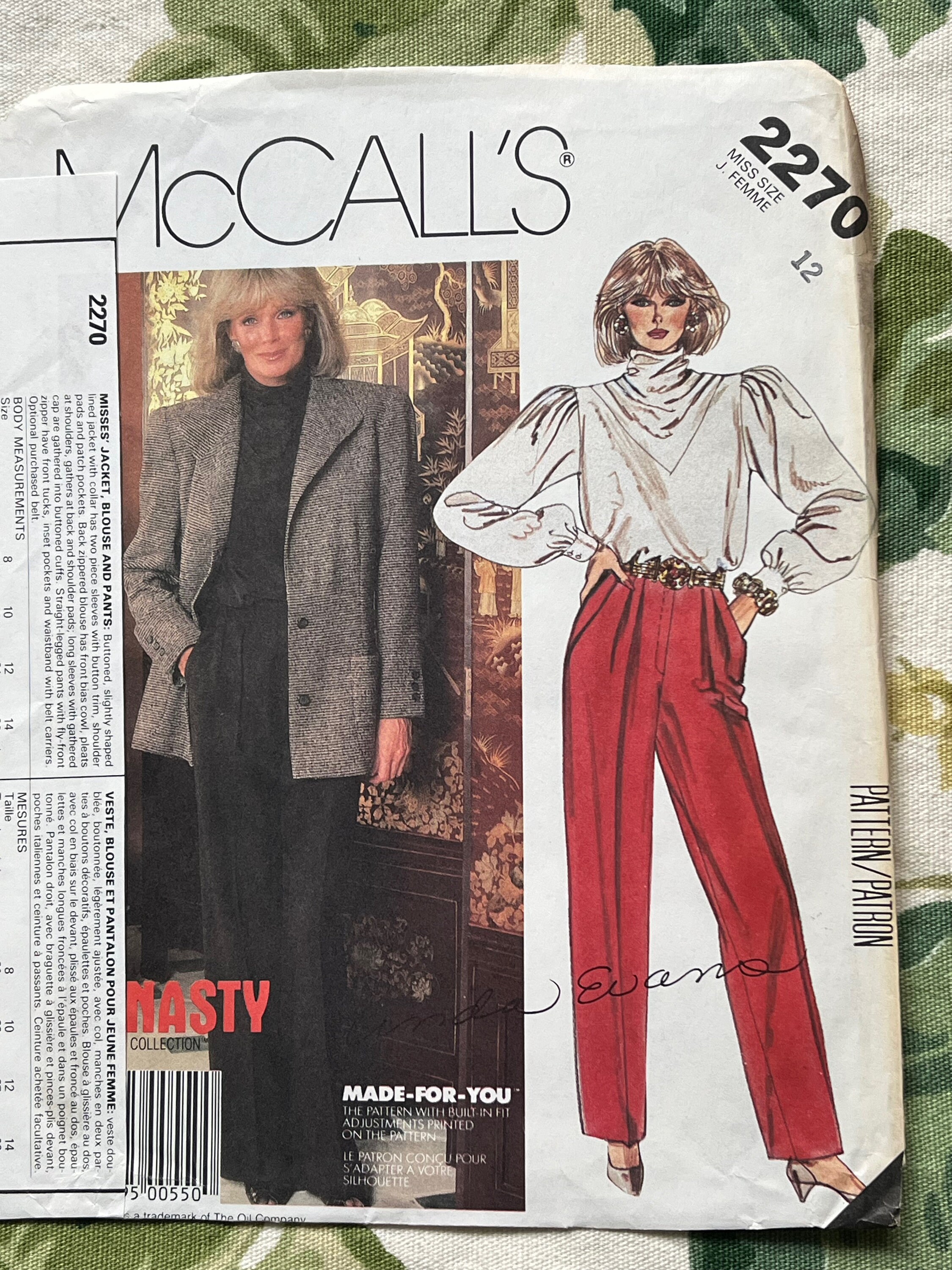 Vintage 1980s Mccall's Sewing PATTERN 2270 Misses' - Etsy