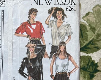 Vintage New Look Sewing PATTERN 6757 Misses' Blouses Size: 8-10-12-14 ...