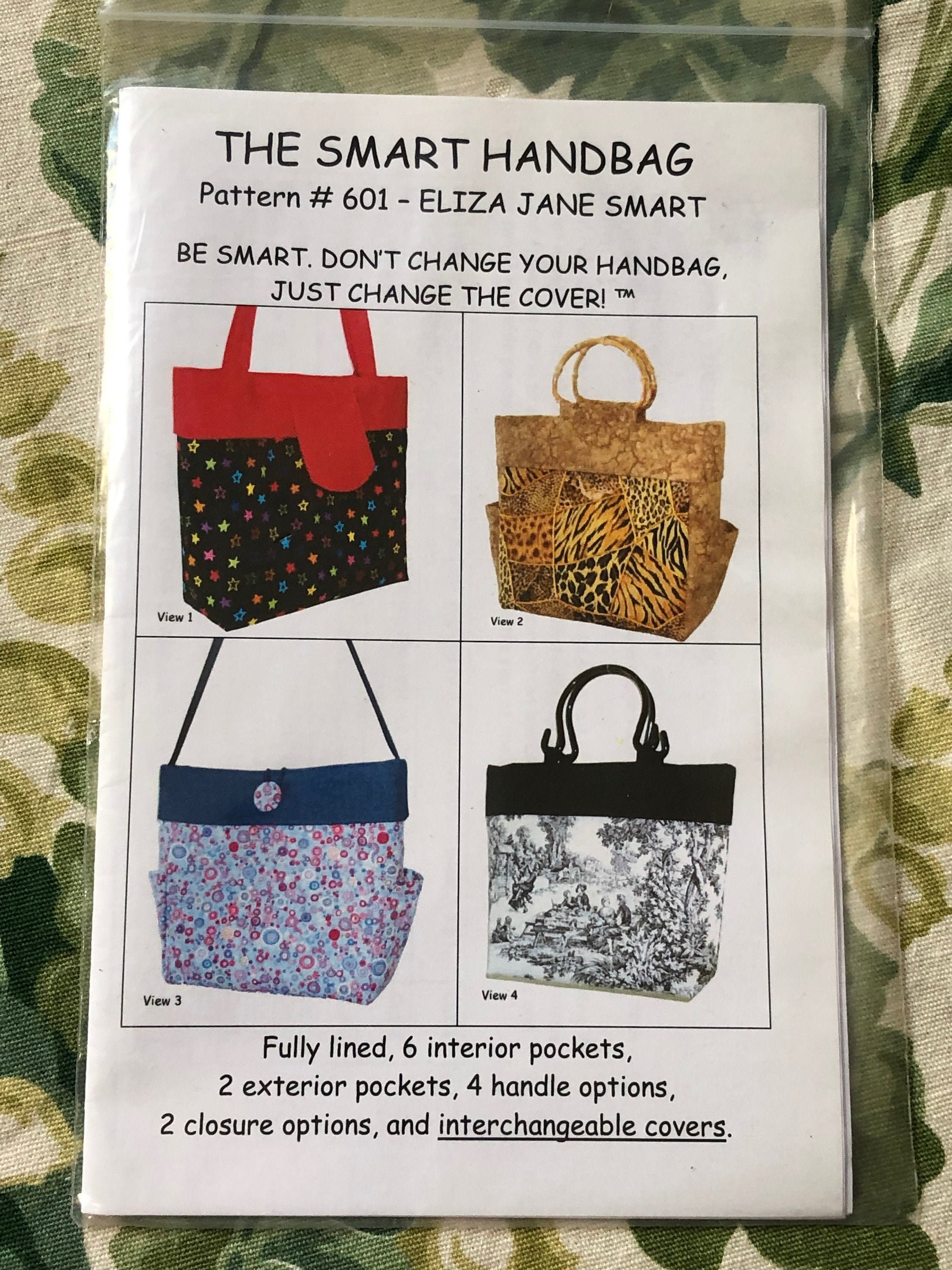 Quilting Sewing & Fiber Kits & How To The Smart Handbag Sewing PATTERN ...