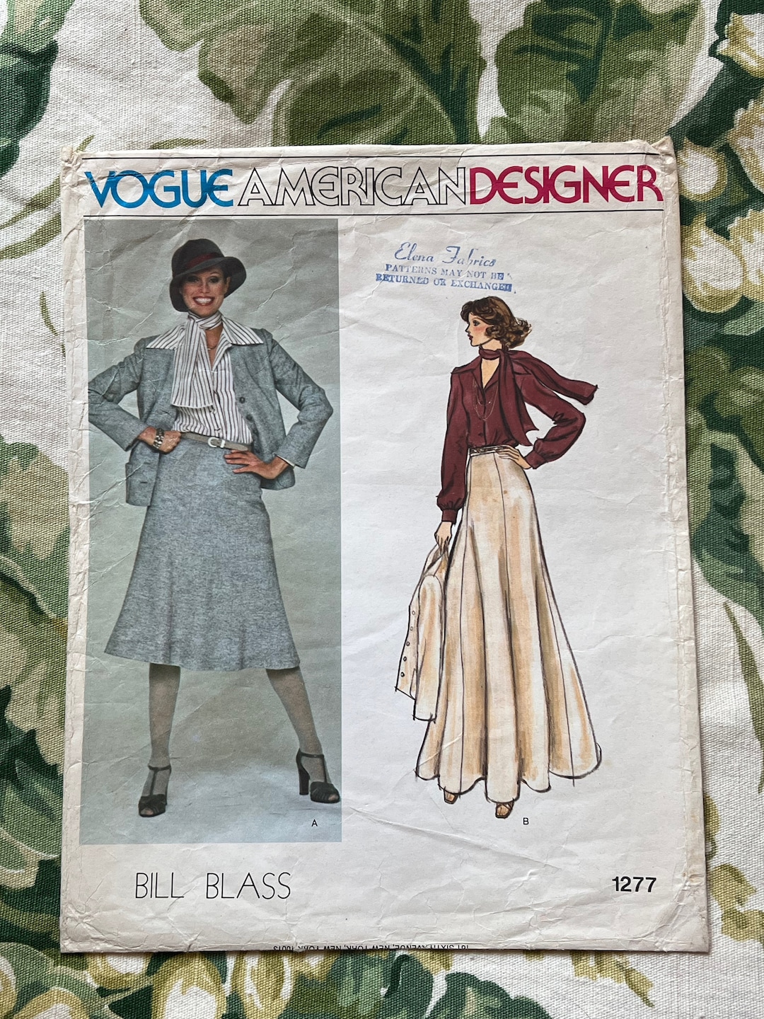 Vintage 1970s Bill Blass Vogue Sewing PATTERN 1277 Misses' Jacket ...